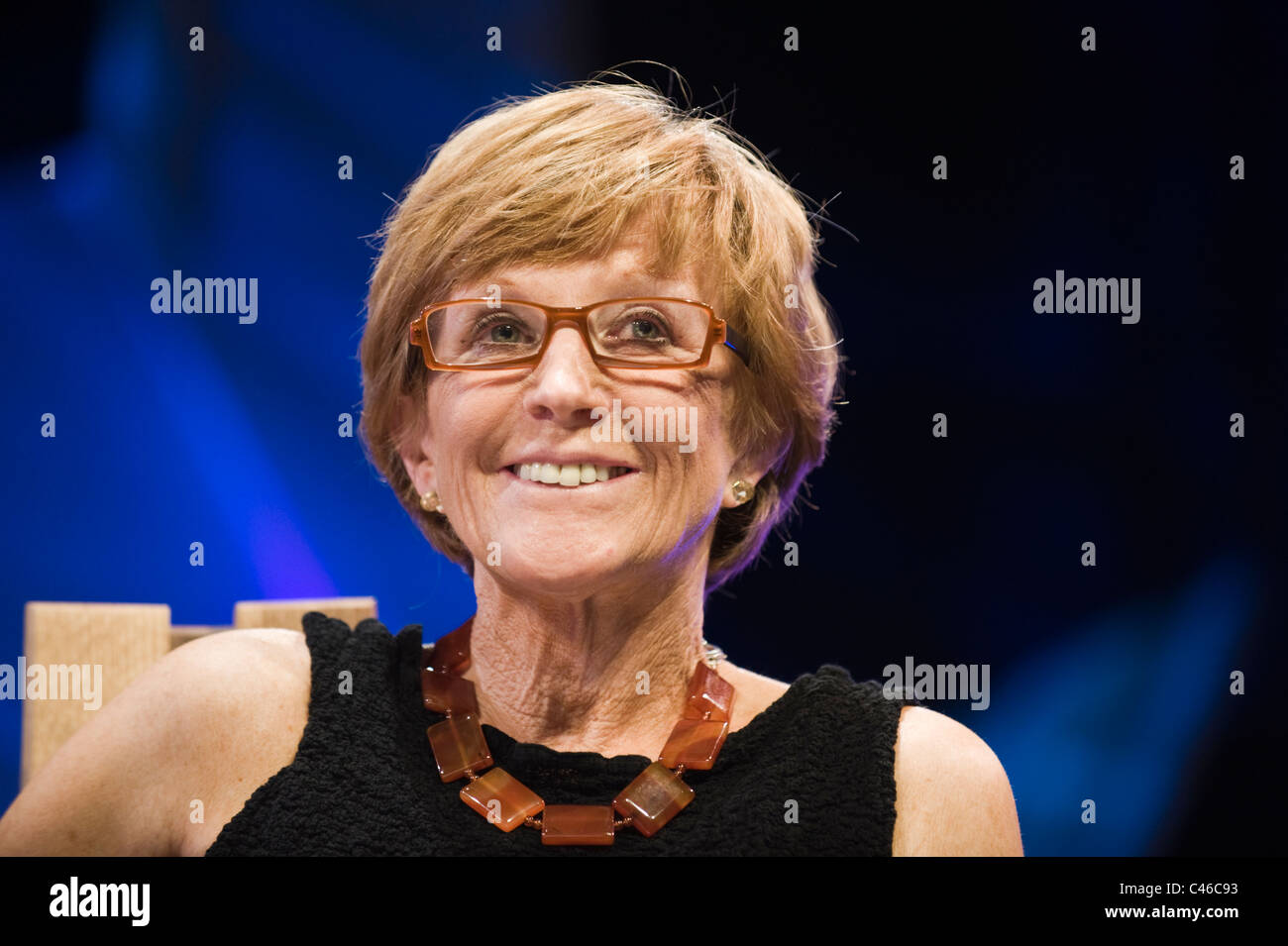 Anne Robinson television presenter and journalist pictured at Hay ...
