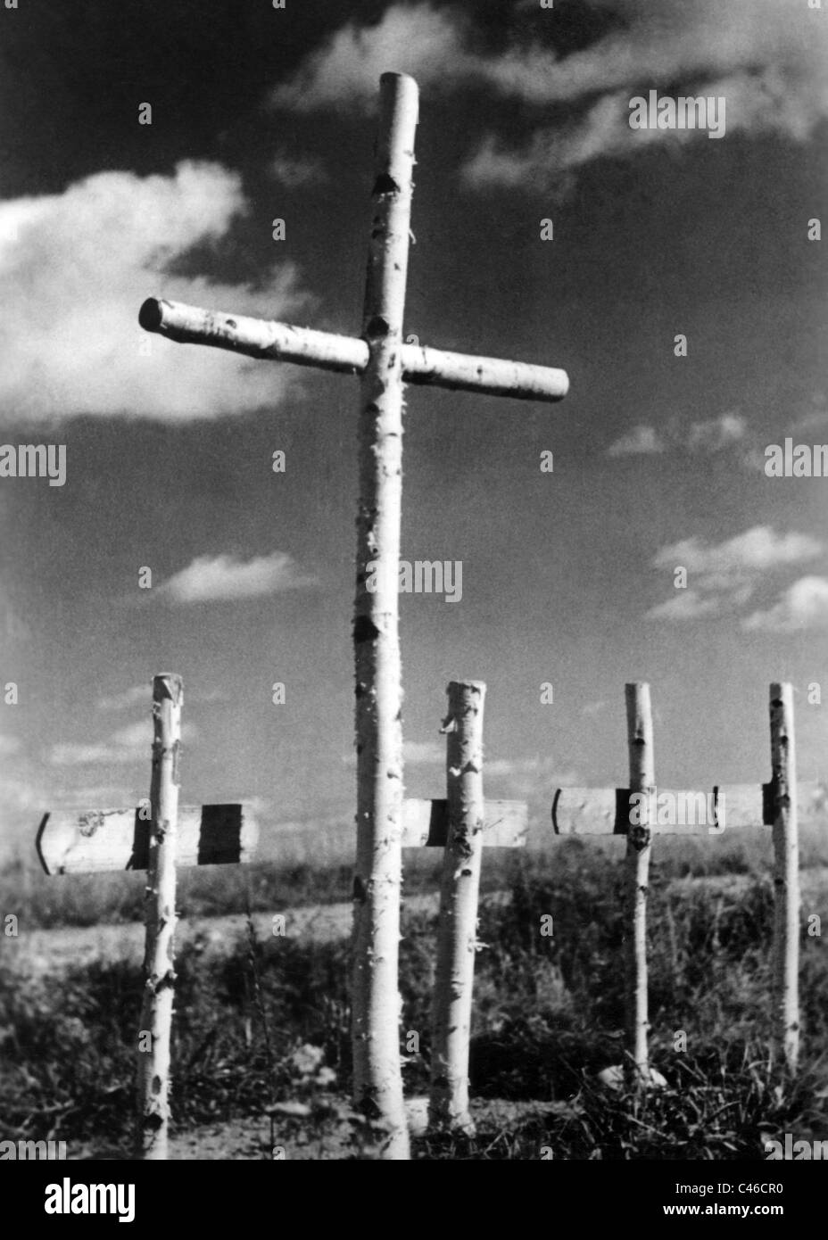 Second World War: German Soldiers, killed in action at the Eastern ...