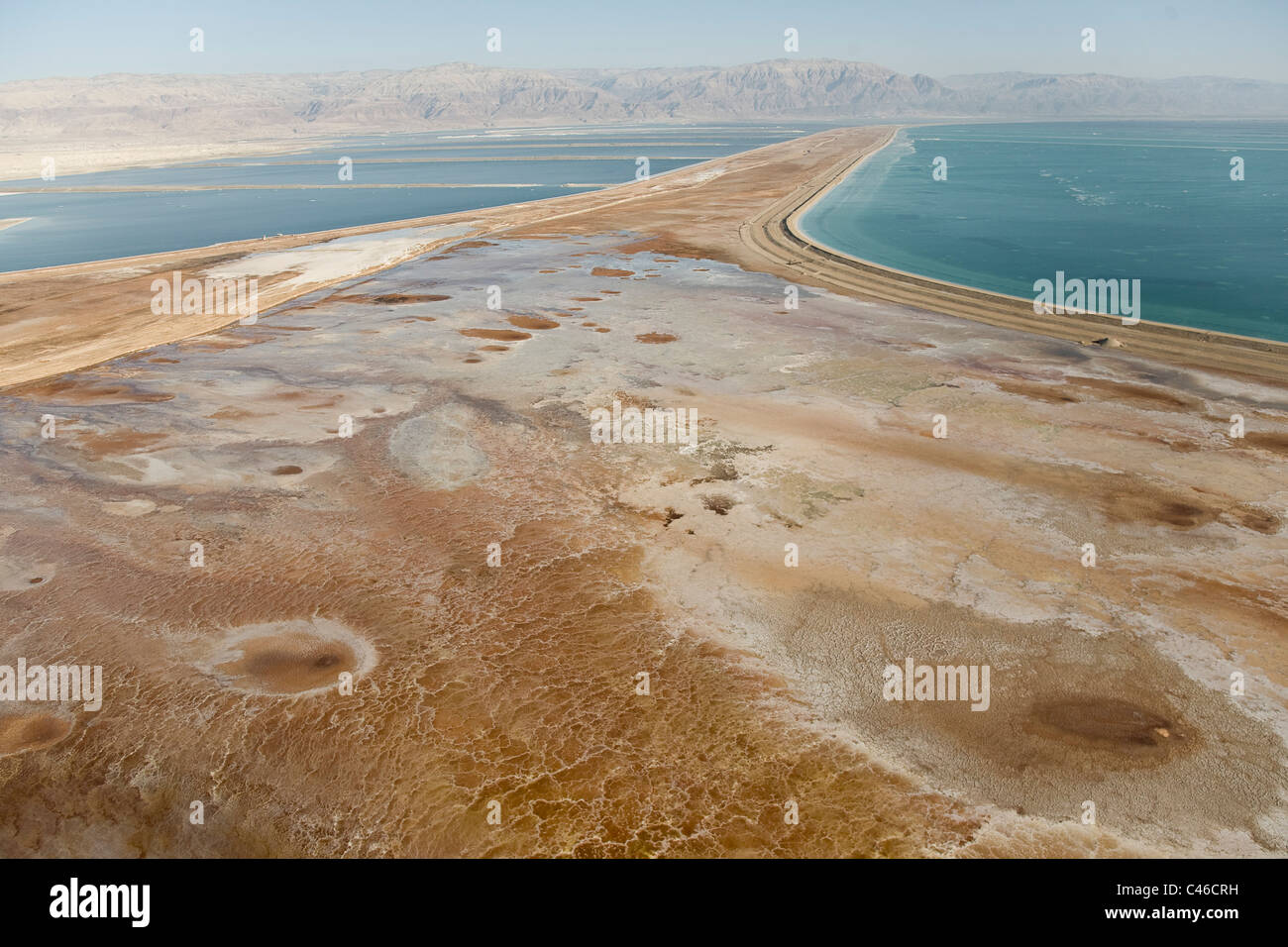 Aerial photograph of the ponors of the Dead sea Stock Photo - Alamy