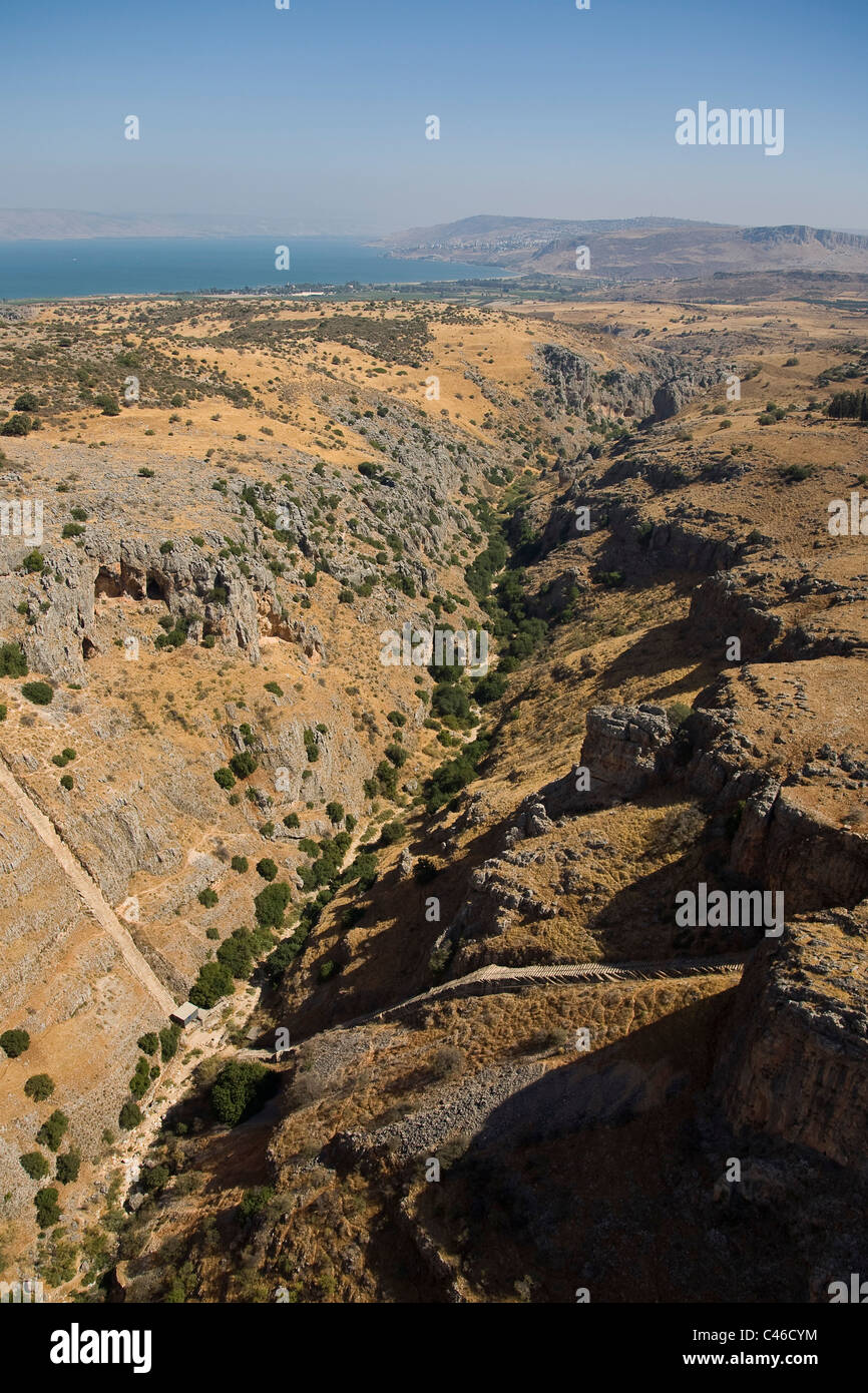 Aerial photograph of the Amud stream in the Galilee Stock Photo - Alamy
