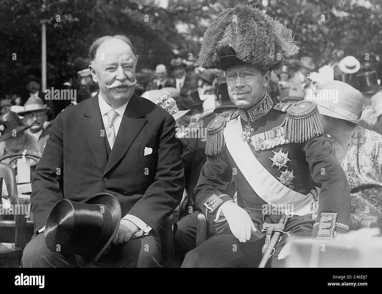 William Howard Taft and Crown Prince Gustaf Adolf of Sweden, 1926 Stock ...