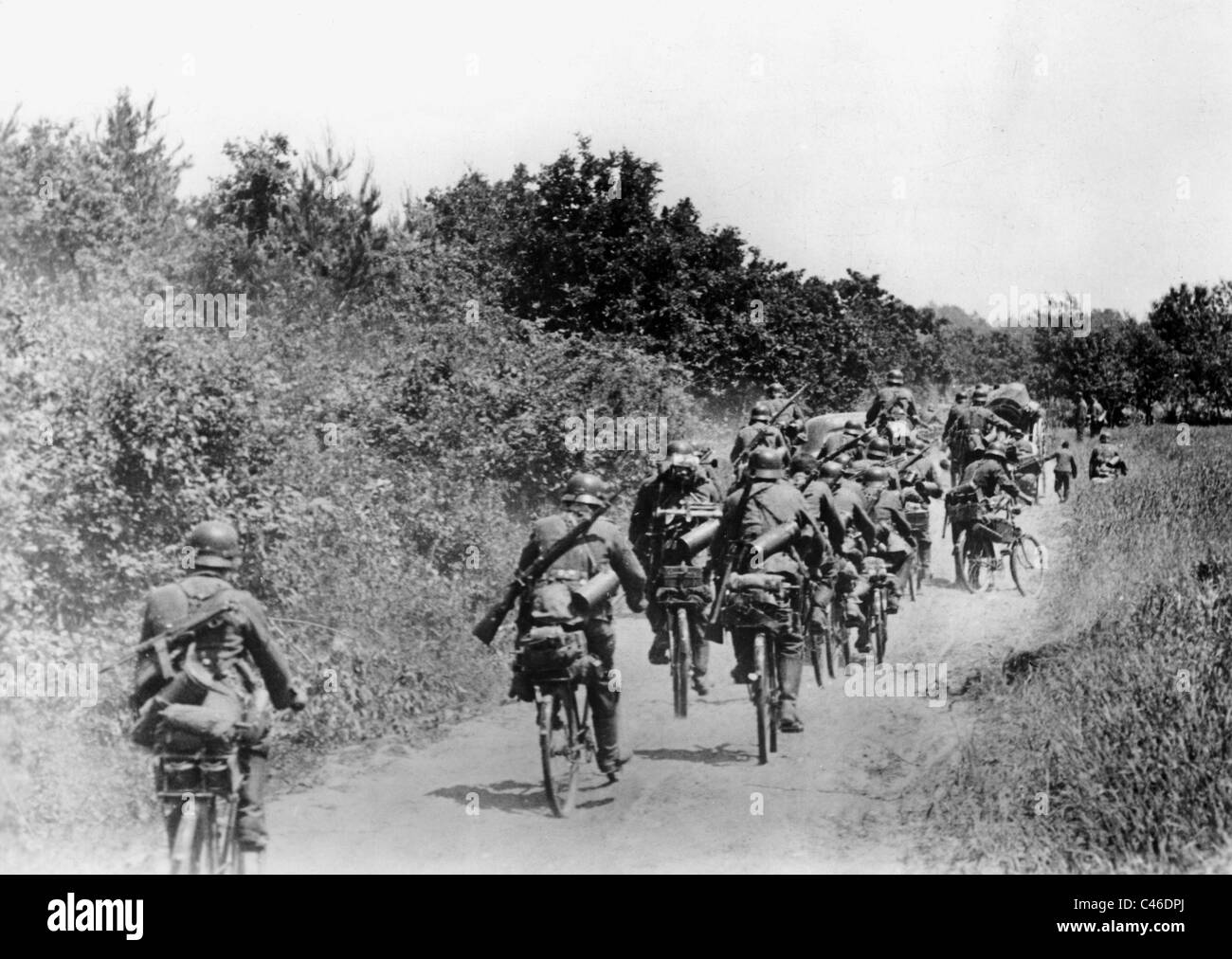 Second World War: German Bicycle Infantry Stock Photo - Alamy