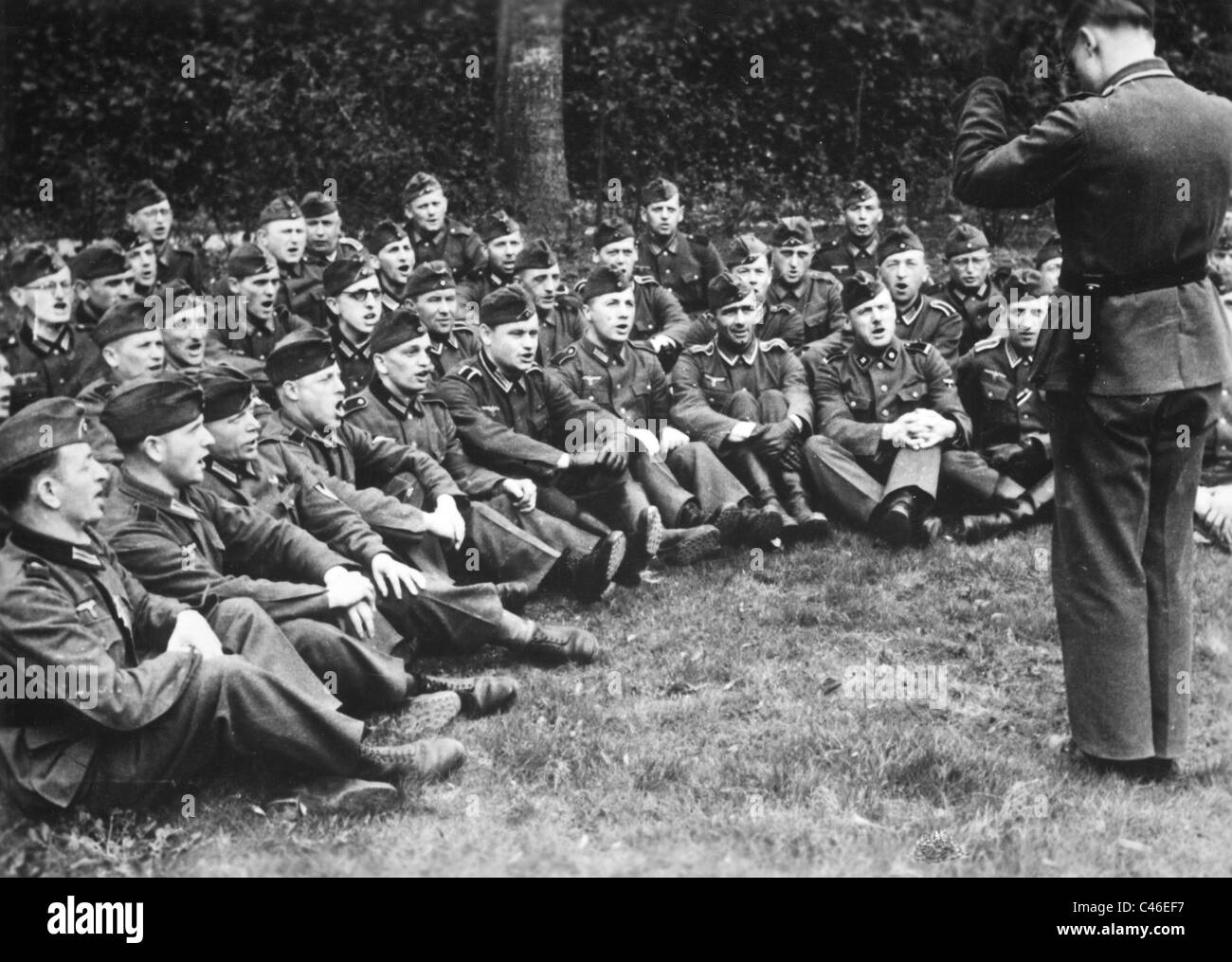 Second World War: German Soldiers making music Stock Photo - Alamy
