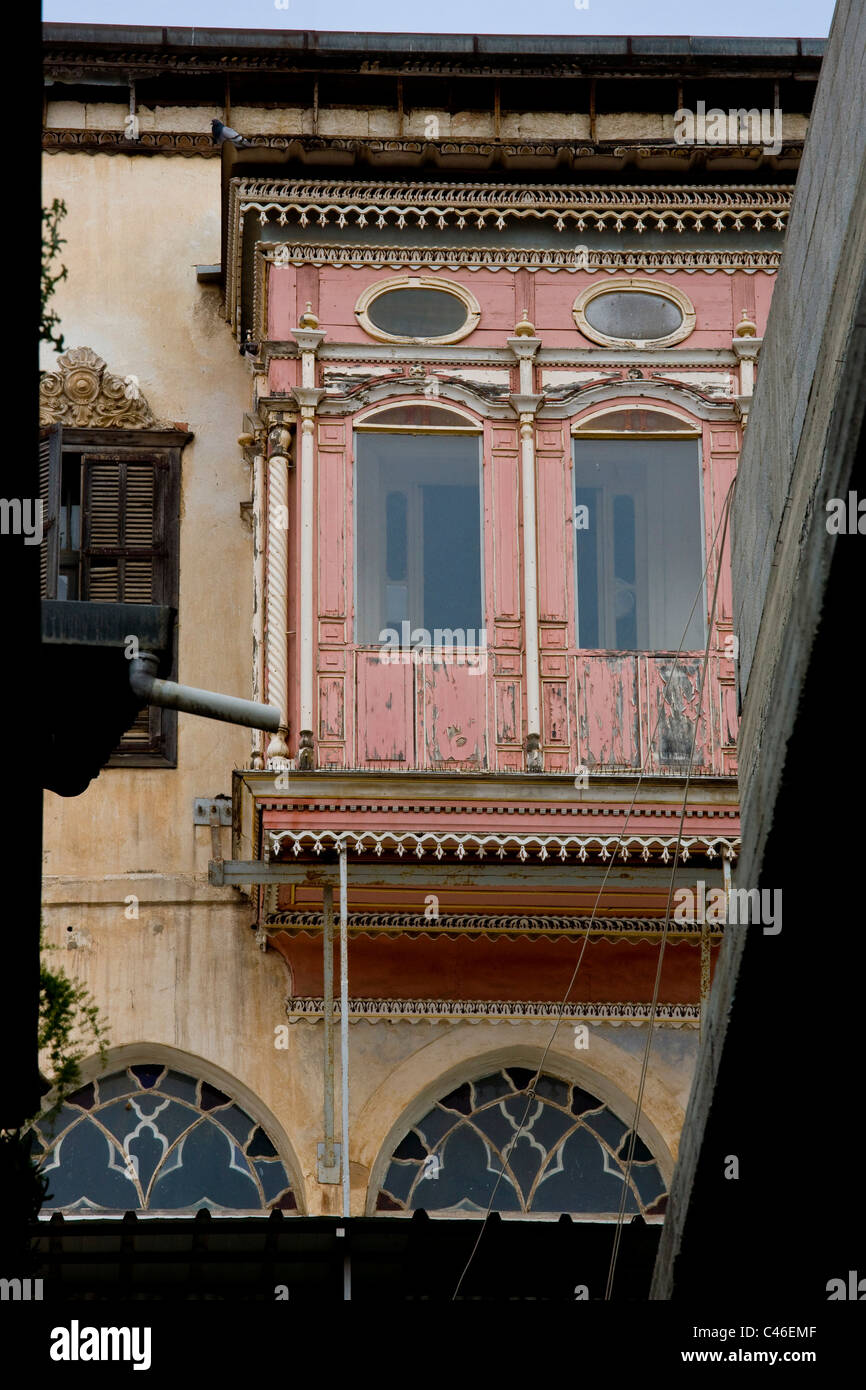Photograph of a unique balcony in Nazereth in the Lower Galilee Stock ...