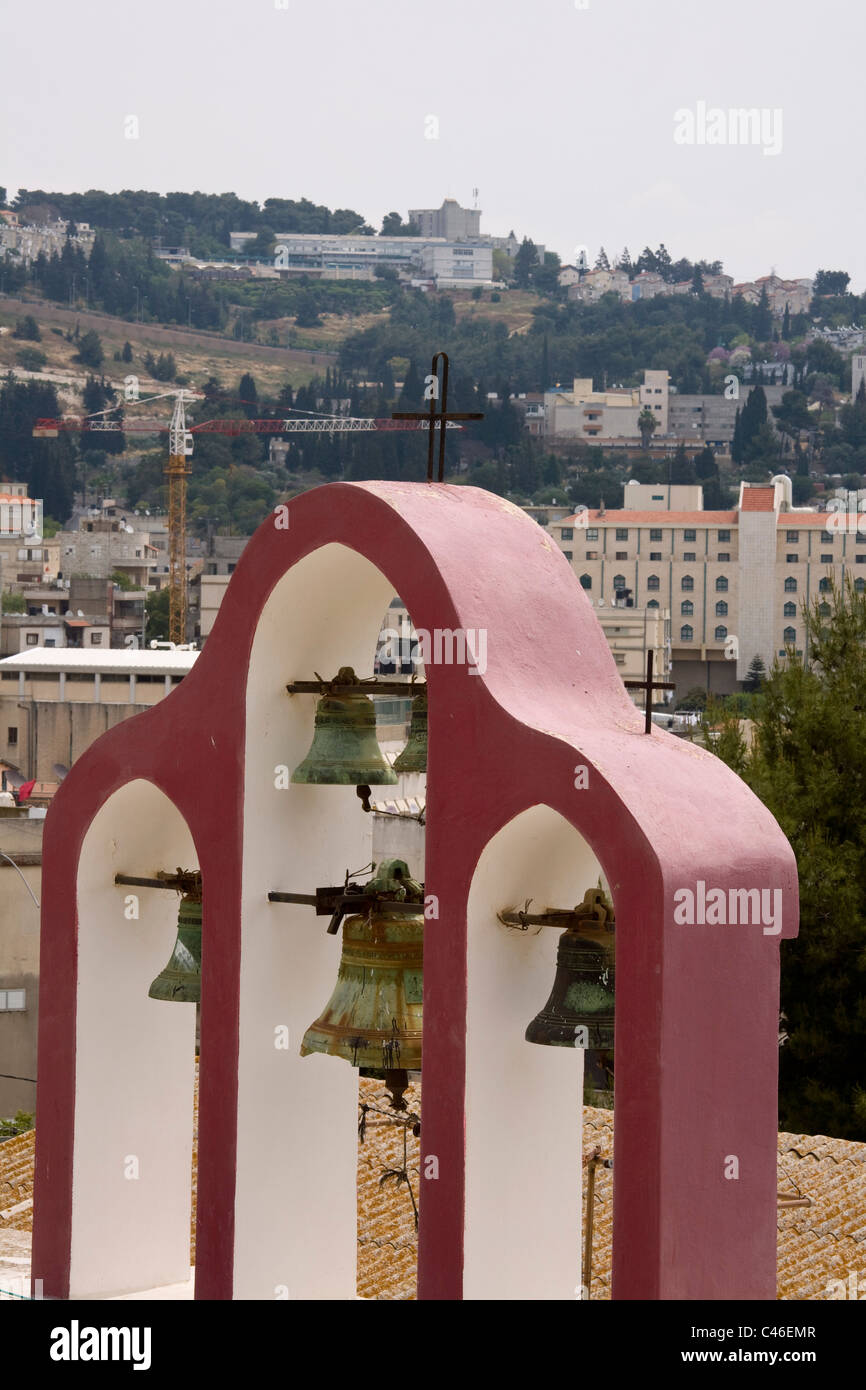 Photograph of a bell tower in Nazareth in the Lower Galilee Stock Photo ...