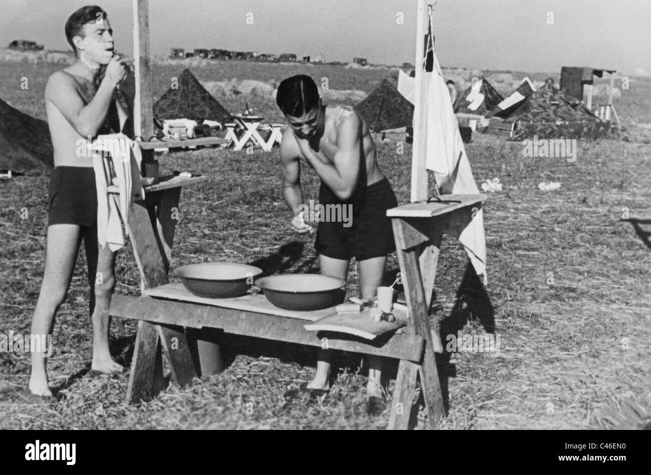 Second World War: German Soldiers during their leisure time Stock Photo ...