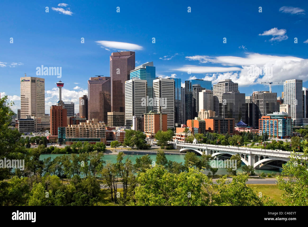Skyline of downtown Calgary, Alberta, Canada Stock Photo - Alamy