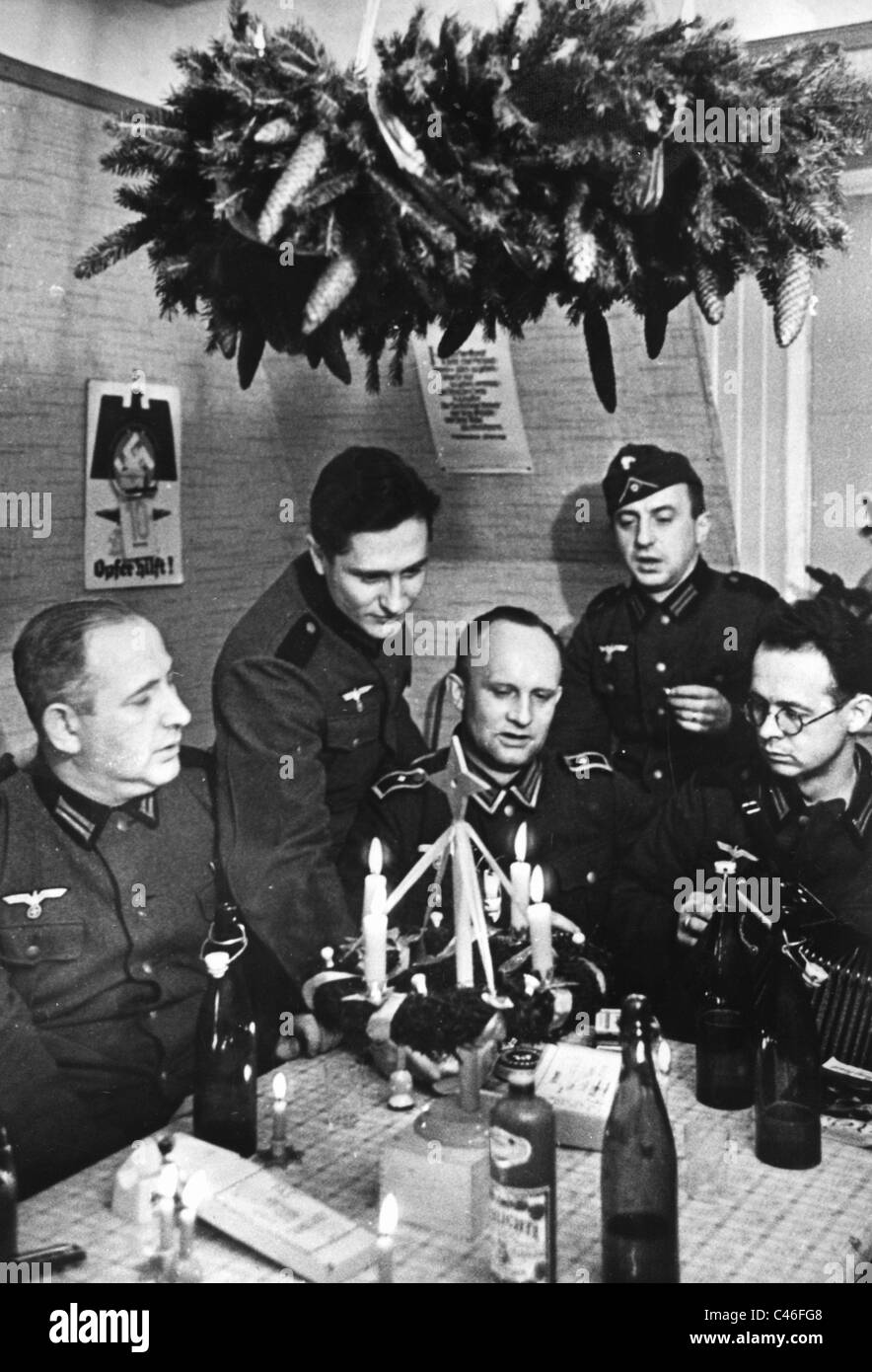 Second World War: German Soldiers at Christmas Stock Photo - Alamy