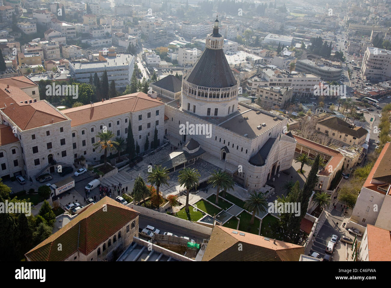 Aerial photograph of the church of the Annunciation in the city of ...