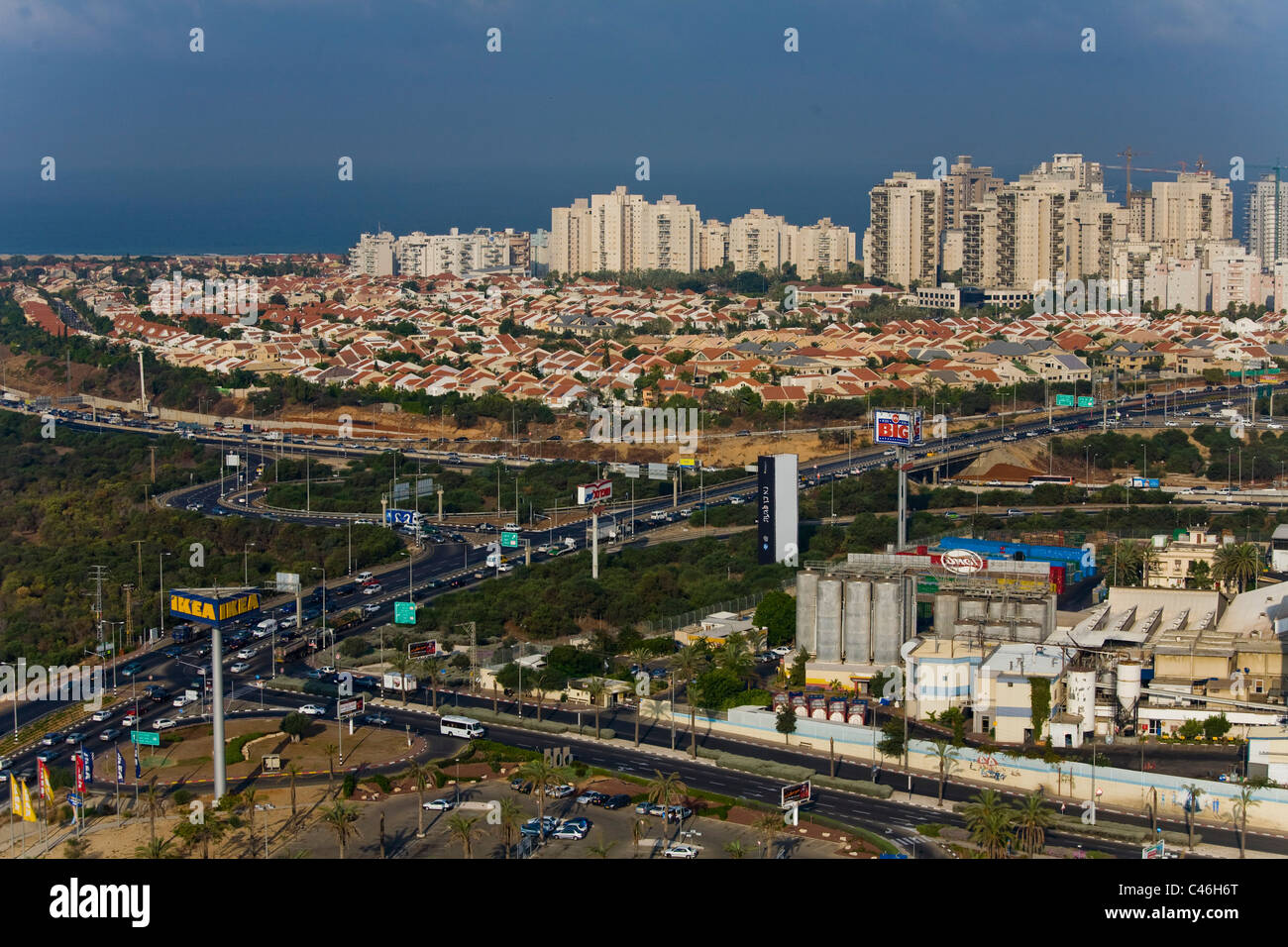 Aerial photograph of the city of Netanya Stock Photo - Alamy
