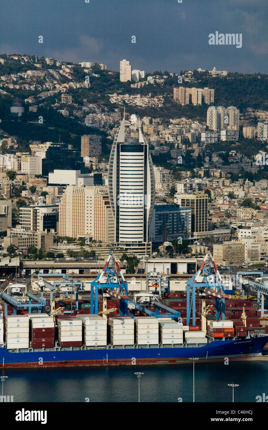 Aerial photograph of the port of Haifa Stock Photo - Alamy