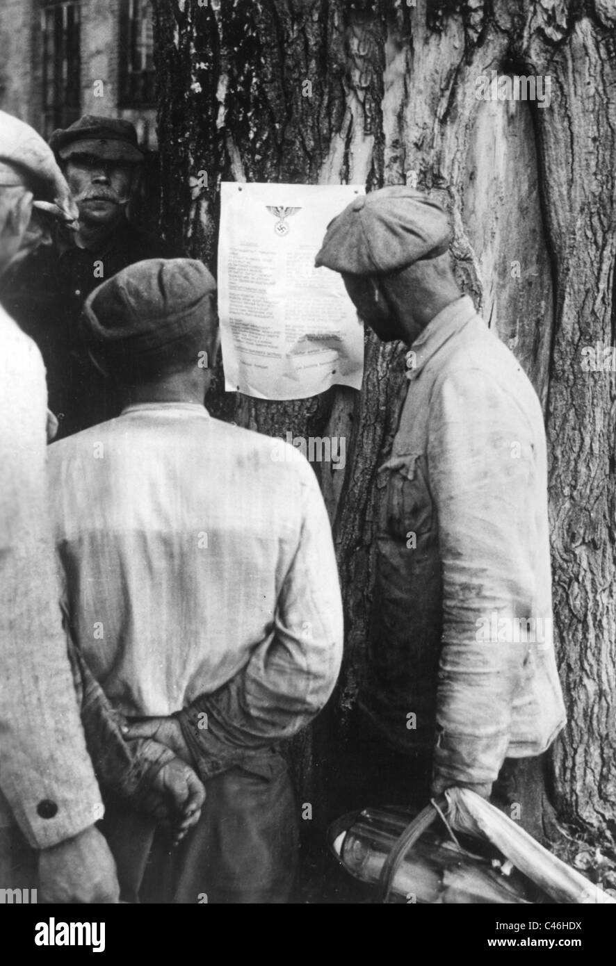 Second World War: German Nazi Propaganda in occupied Soviet Union Stock ...
