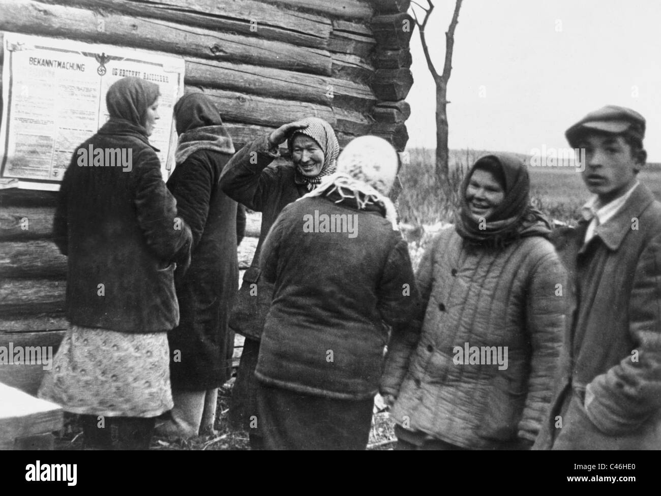 Second World War: German Nazi Propaganda in occupied Soviet Union Stock ...