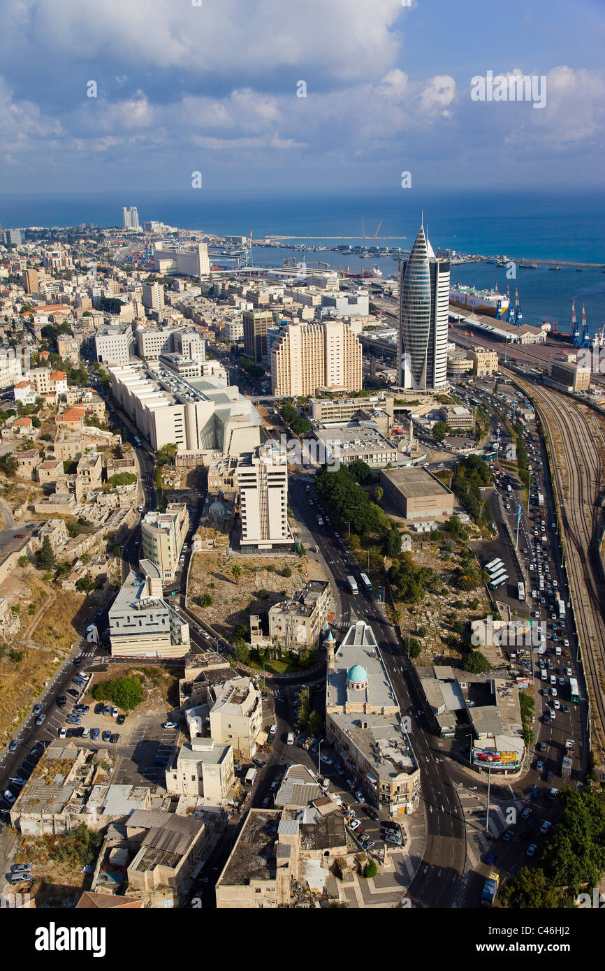 Aerial photograph of downtown Haifa Stock Photo - Alamy