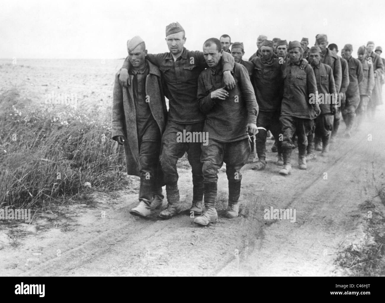 Second World War: Russian prisoners Stock Photo - Alamy