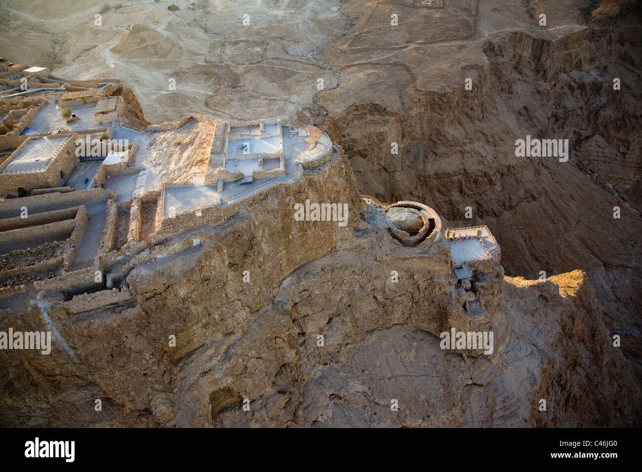 Aerial photograph of the northern palace of the Jewish fortress of ...