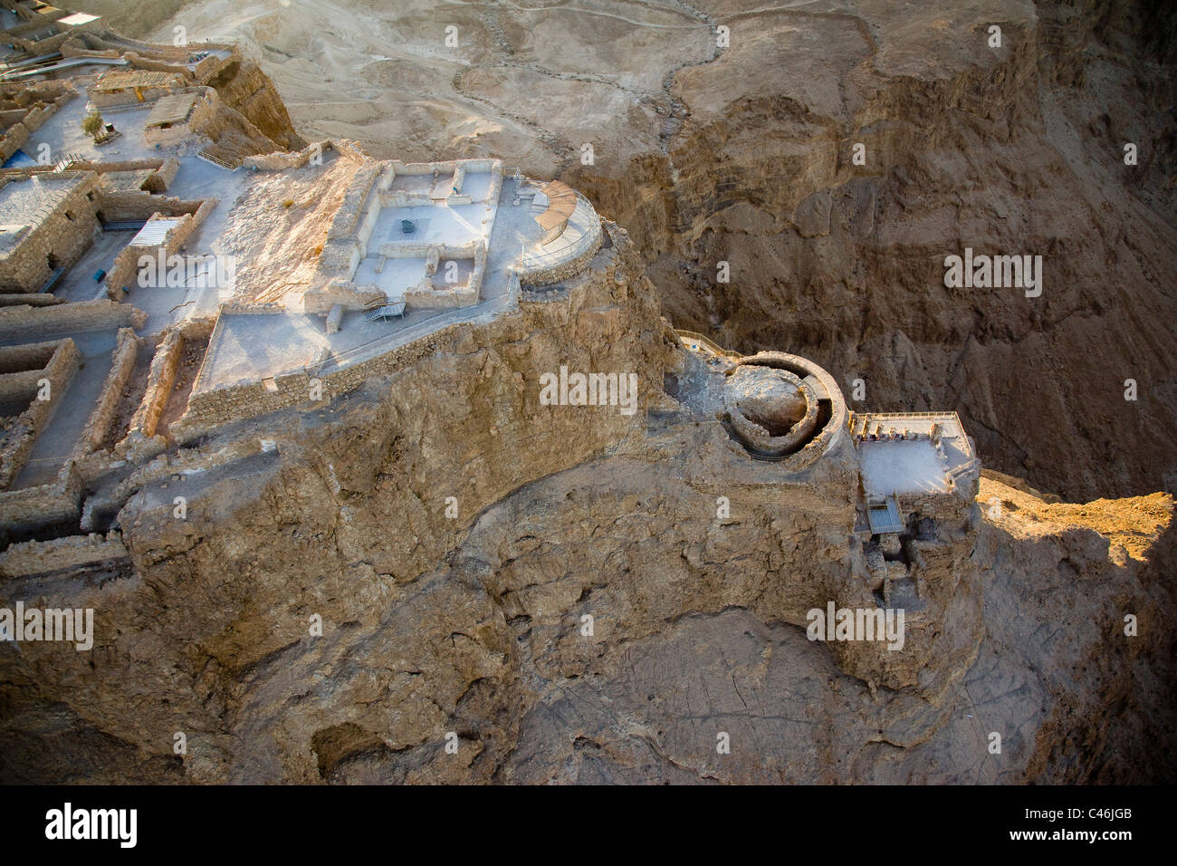 Aerial photograph of the northern palace of the Jewish fortress of ...