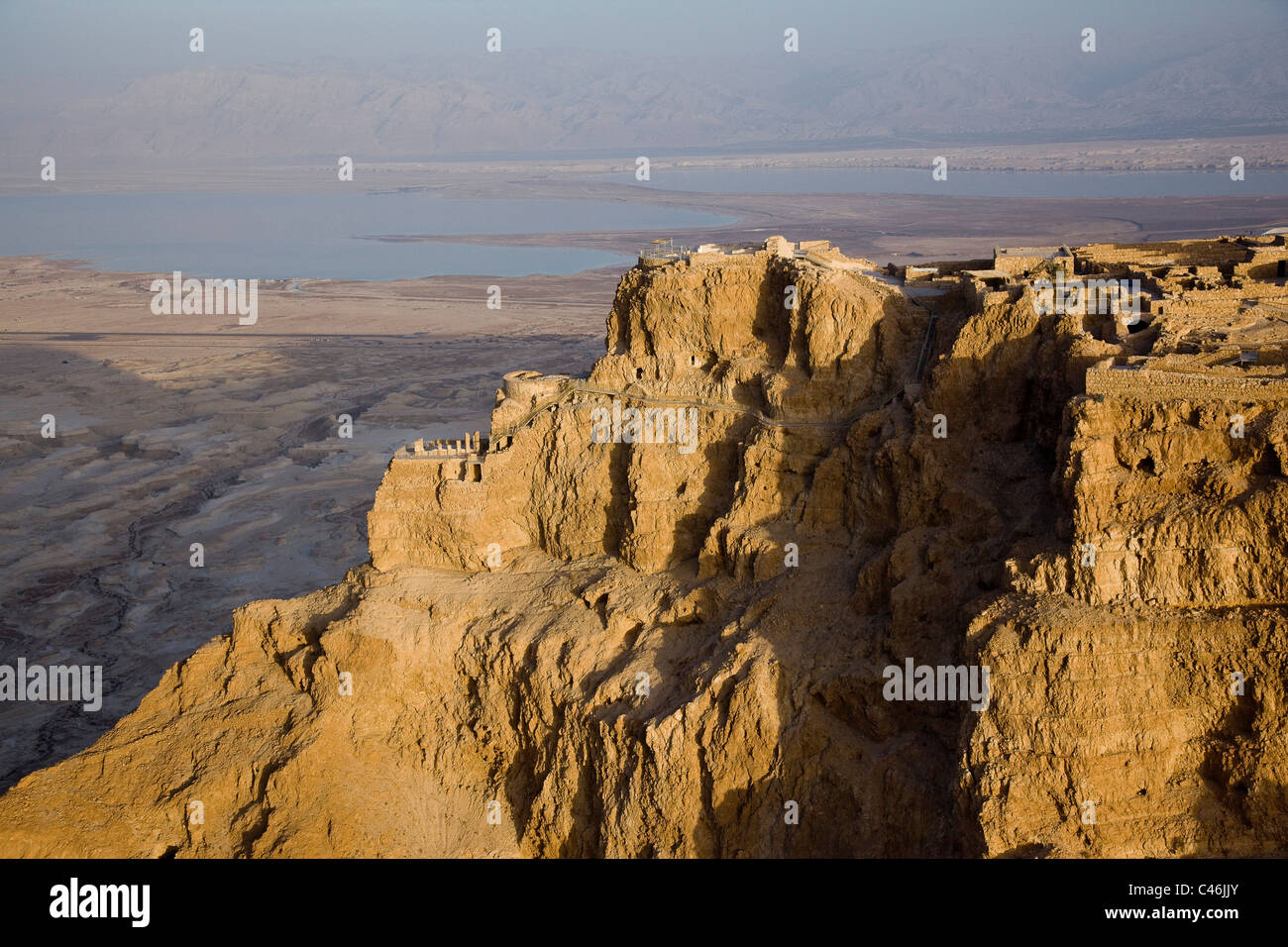 Aerial photograph of the northern palace of the Jewish fortress of ...