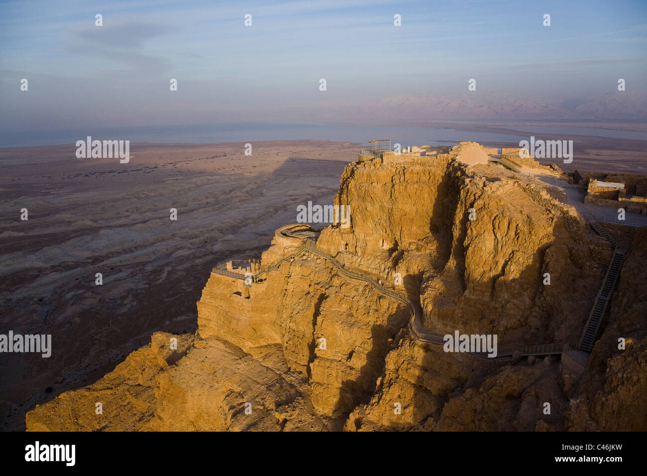 Aerial photograph of the northern palace of the Jewish fortress of ...
