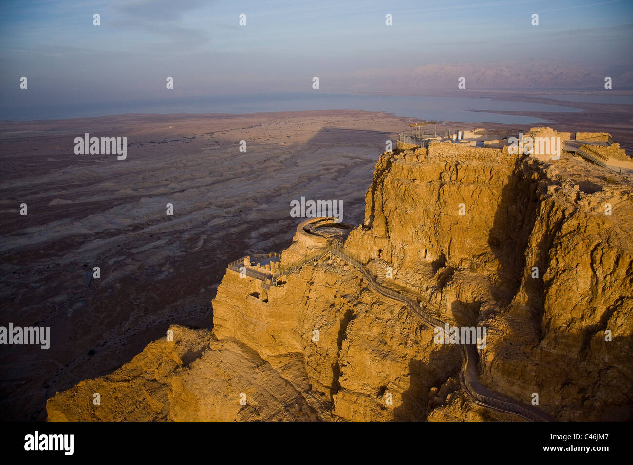 Aerial photograph of the northern palace of the Jewish fortress of ...