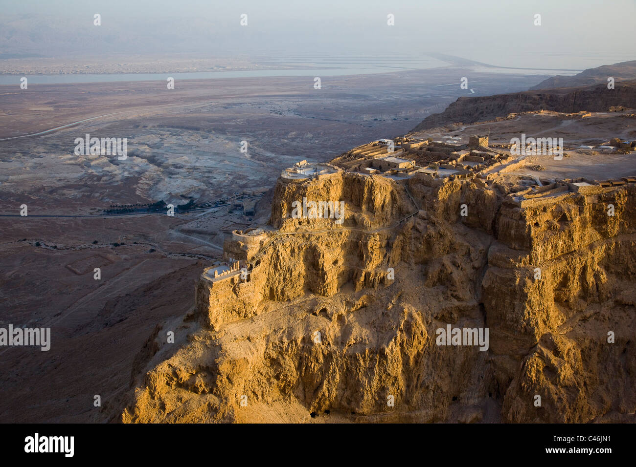 Aerial photograph of the northern palace of the Jewish fortress of ...