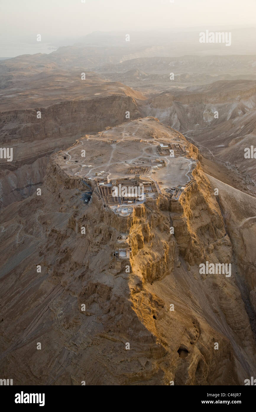 Aerial photograph of the northern palace of the Jewish fortress of ...
