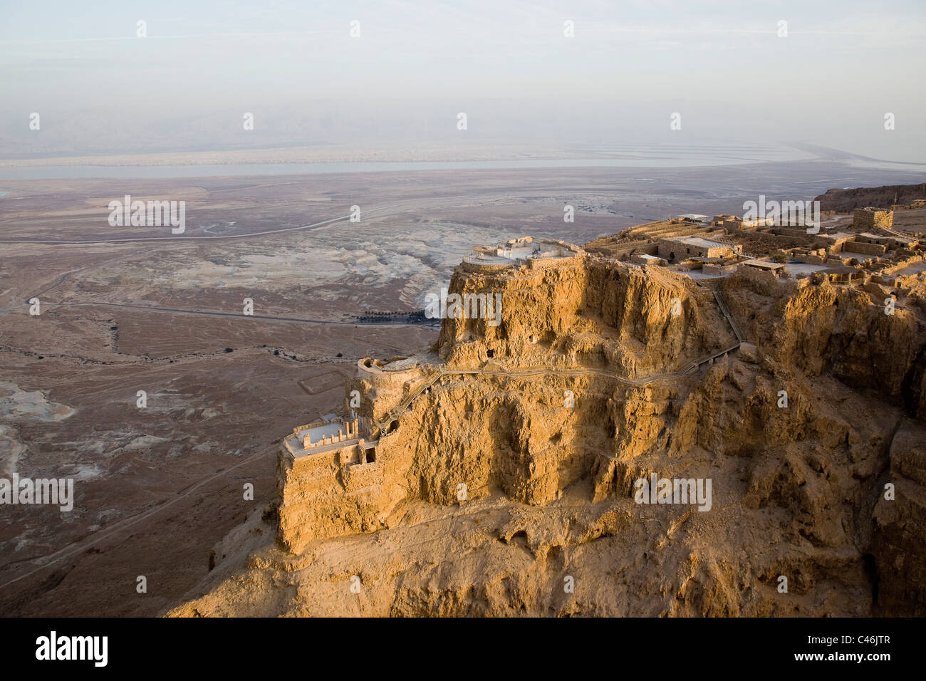 Aerial photograph of the northern palace of the Jewish fortress of ...