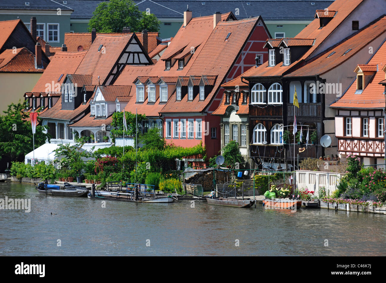UNESCO world heritage old city Bamberg in Bavaria, Germany, with ...