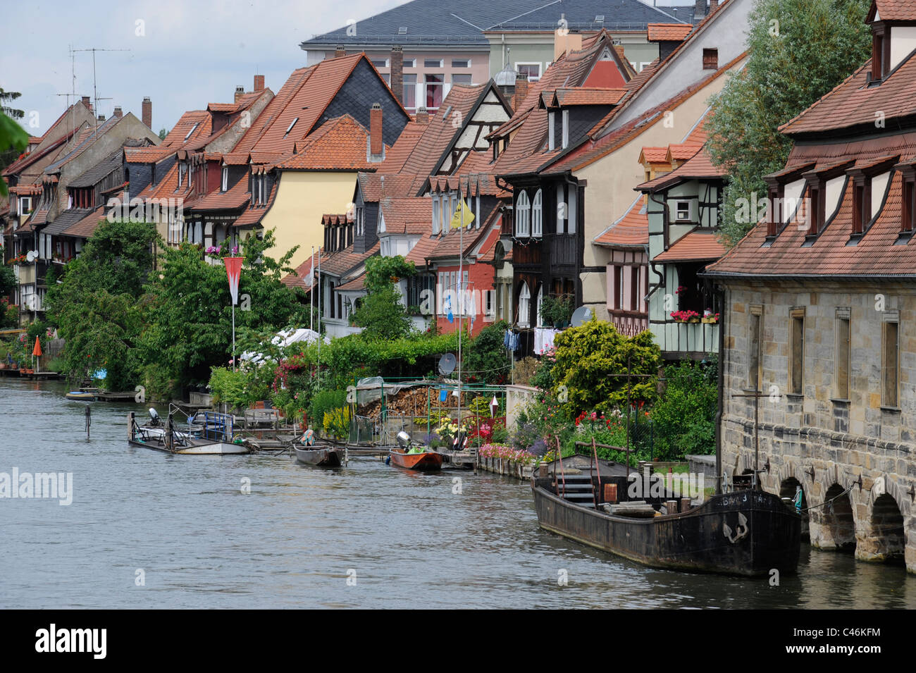 UNESCO world heritage old city Bamberg in Bavaria, Germany, with ...