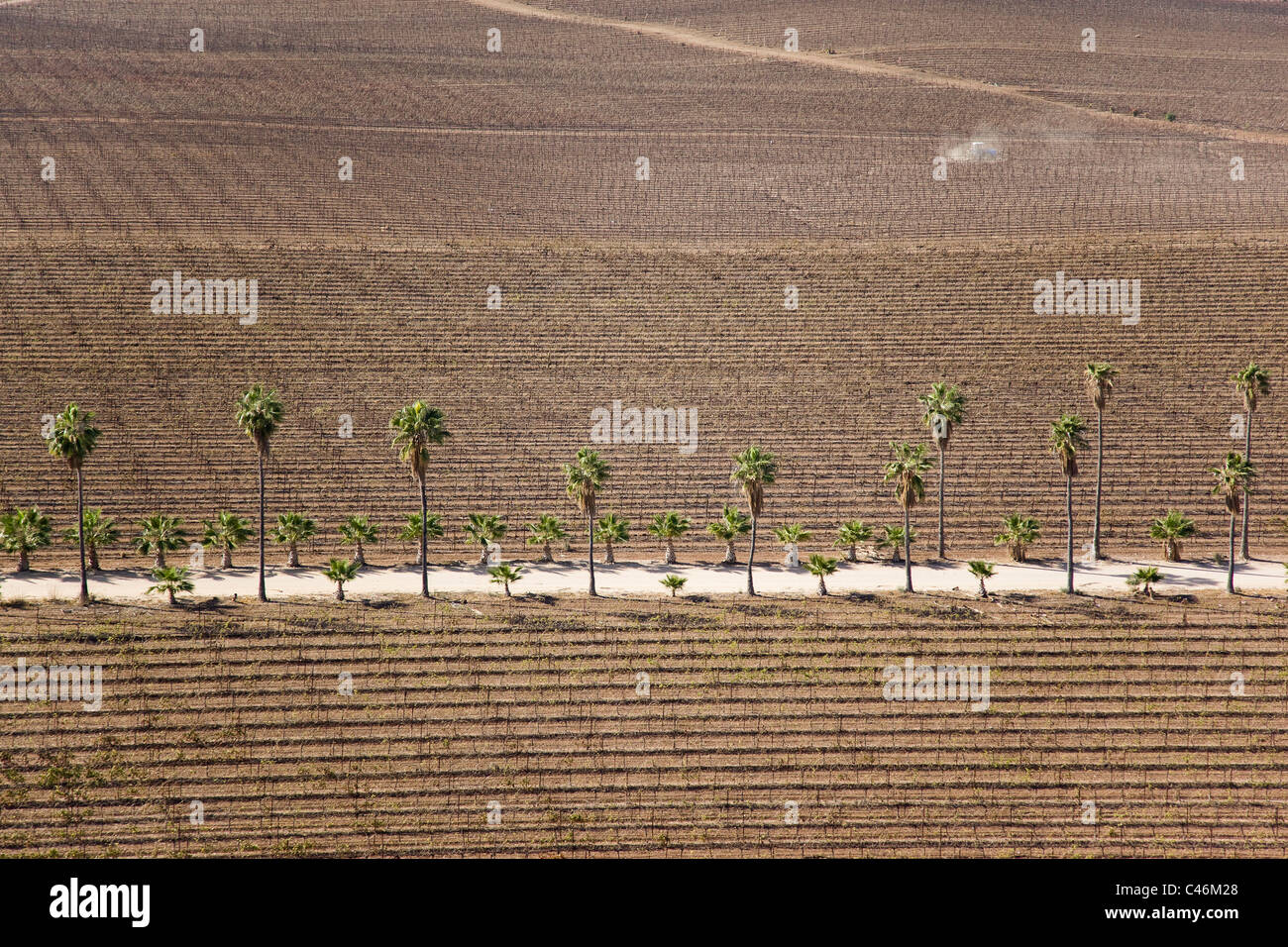 Aerial photograph of a plowed field in the Plain Stock Photo - Alamy