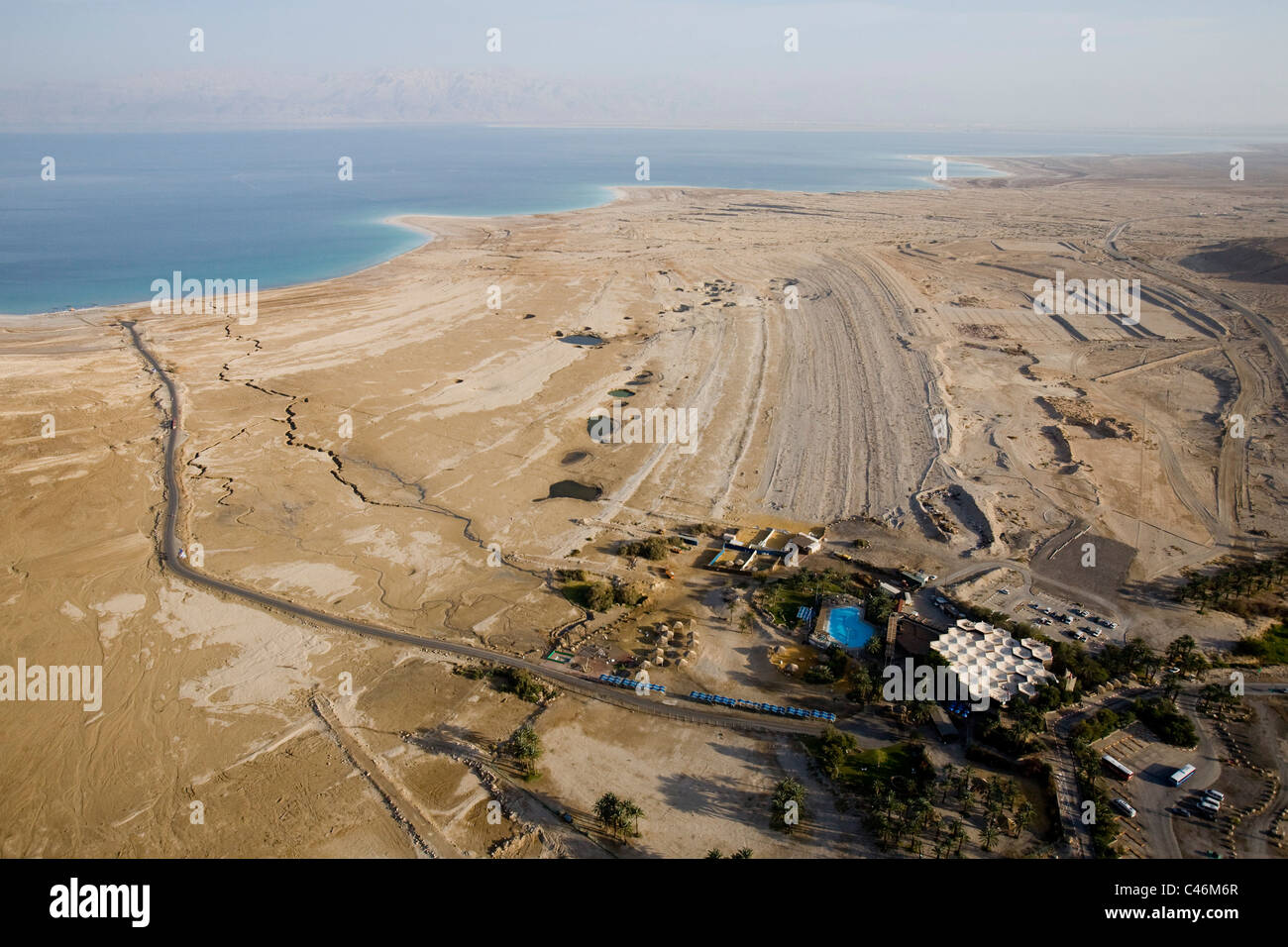 Aerial photograph of the landscape of the Dead sea Stock Photo - Alamy