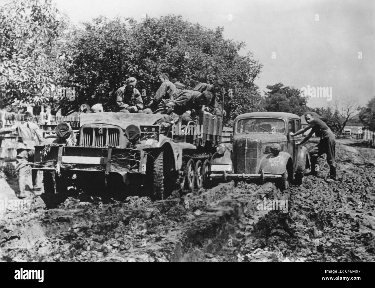 Second World War: German Army Group South and allied Axis troops ...