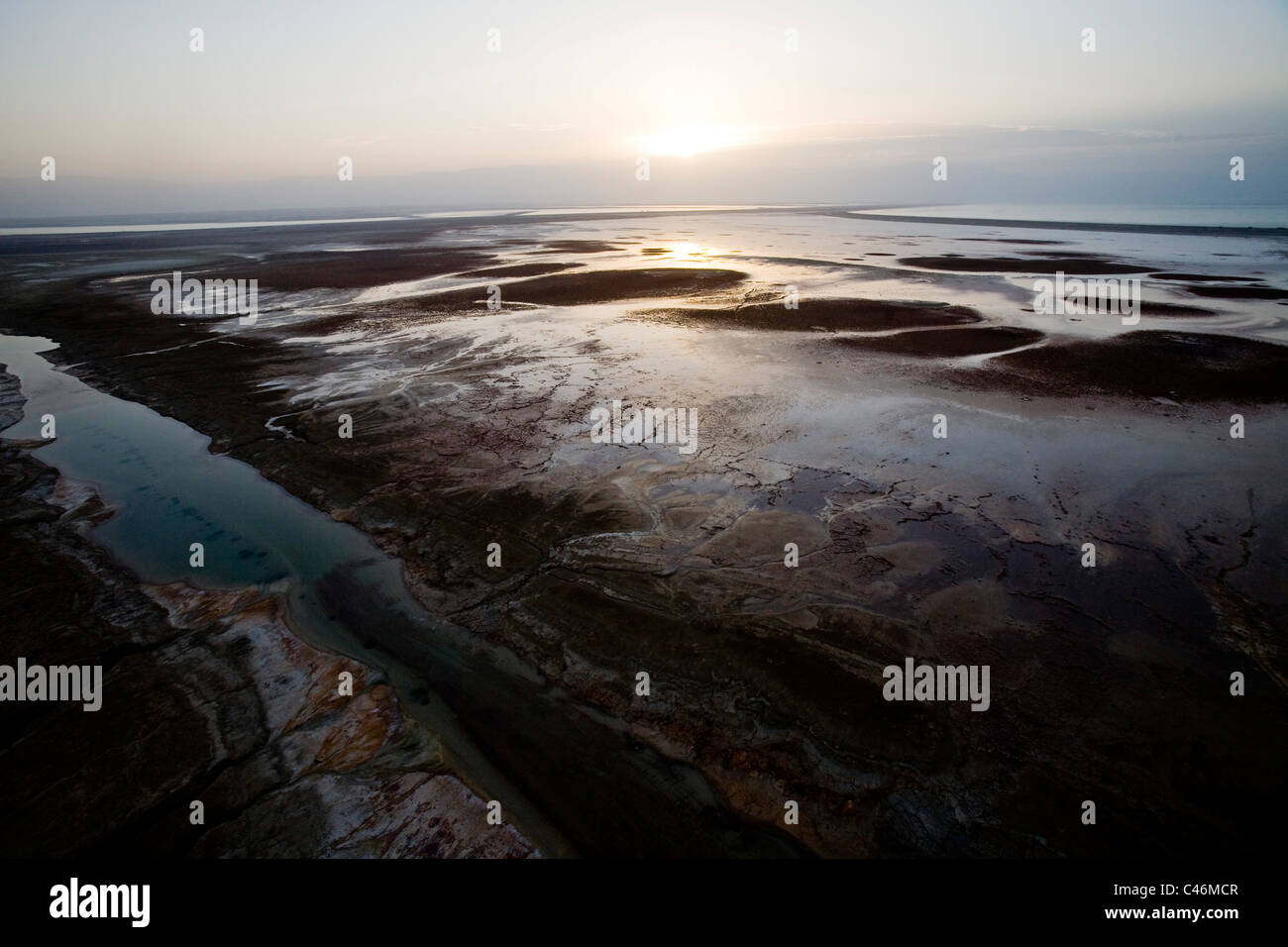 Abstract photograph of the Dead sea at dawn Stock Photo - Alamy