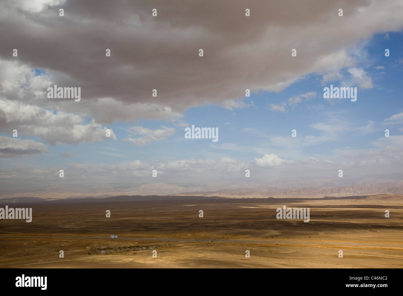 Aerial photograph of the landscape of the Arava at winter Stock Photo ...