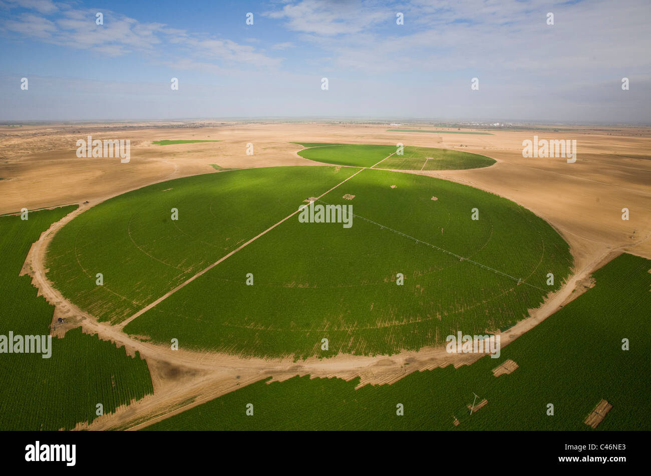 Agriculture Irrigation Aerial Desert High Resolution Stock Photography ...