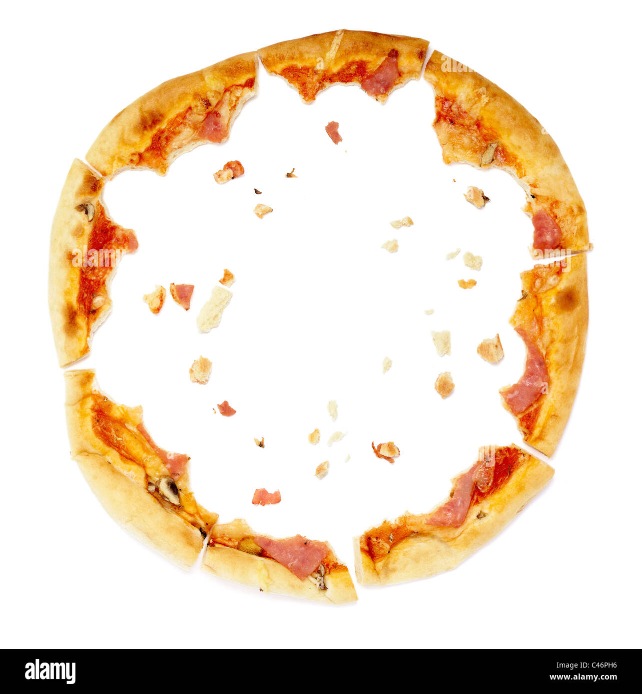 Cheese over cooked pizza Cut Out Stock Images & Pictures - Alamy