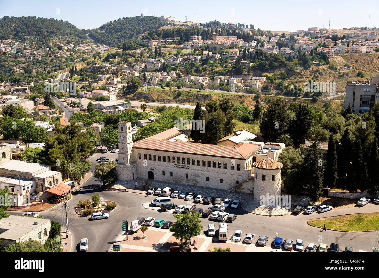 Aerial photograph of the town of Zefat in the Upper Galilee Stock Photo ...