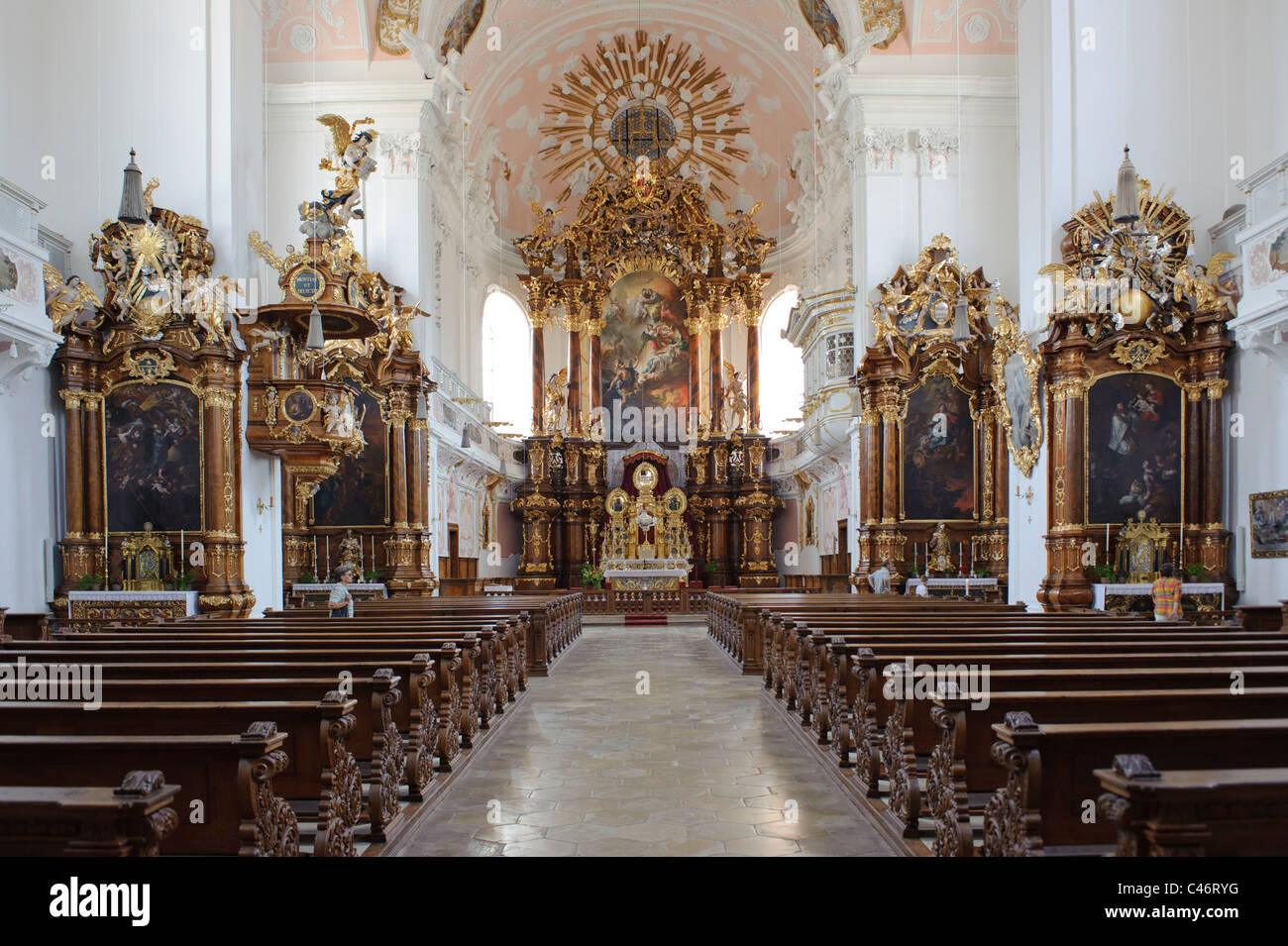altar in cathedral church of city Eichstaett in Bavaria, Germany Stock ...