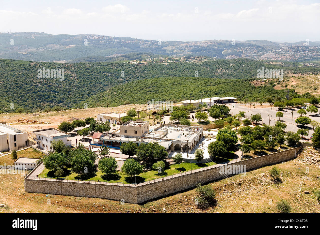 Aerial photograph of Nabi Sablan in the Upper Galilee Stock Photo - Alamy