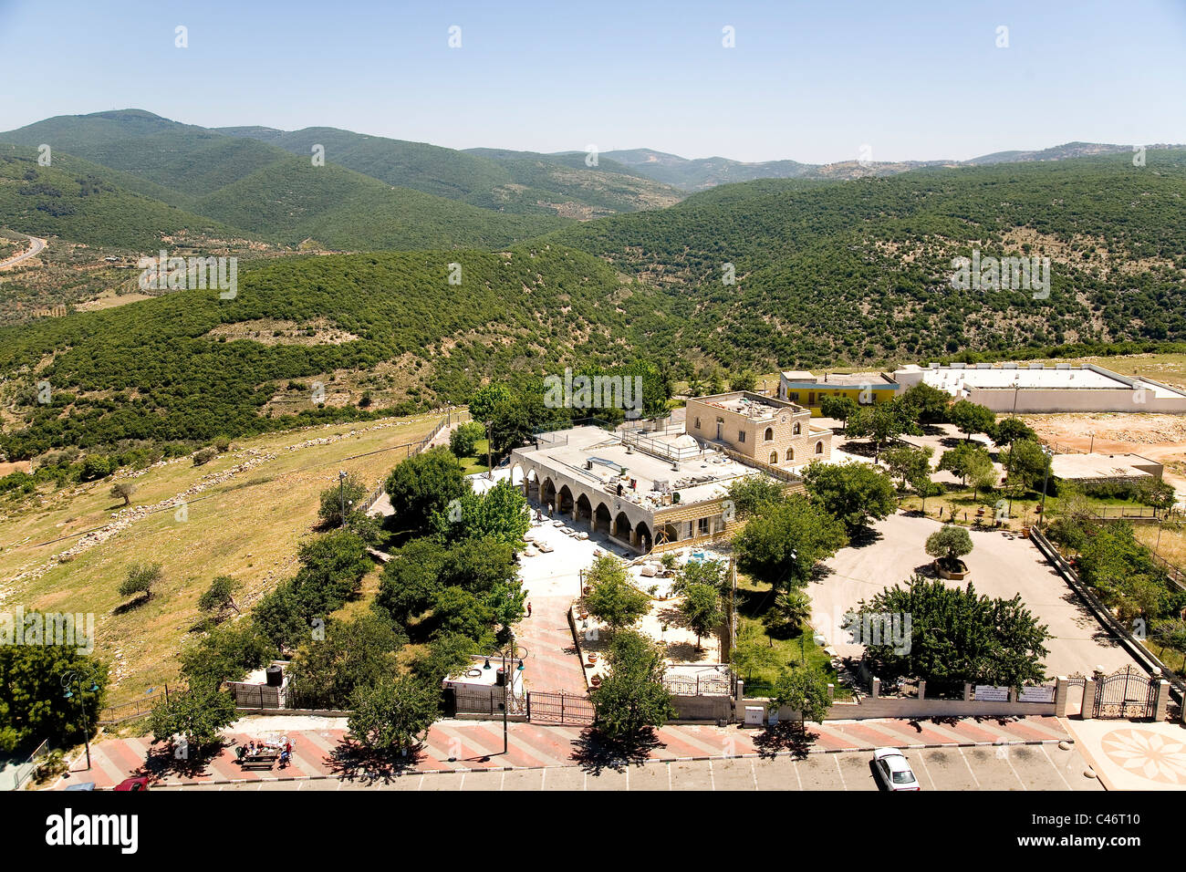 Aerial photograph of Nabi Sablan in the Upper Galilee Stock Photo - Alamy