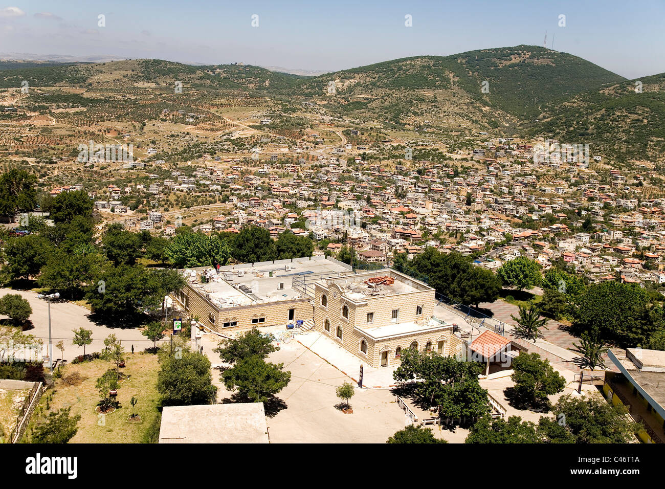 Aerial photograph of Nabi Sablan in the Upper Galilee Stock Photo - Alamy