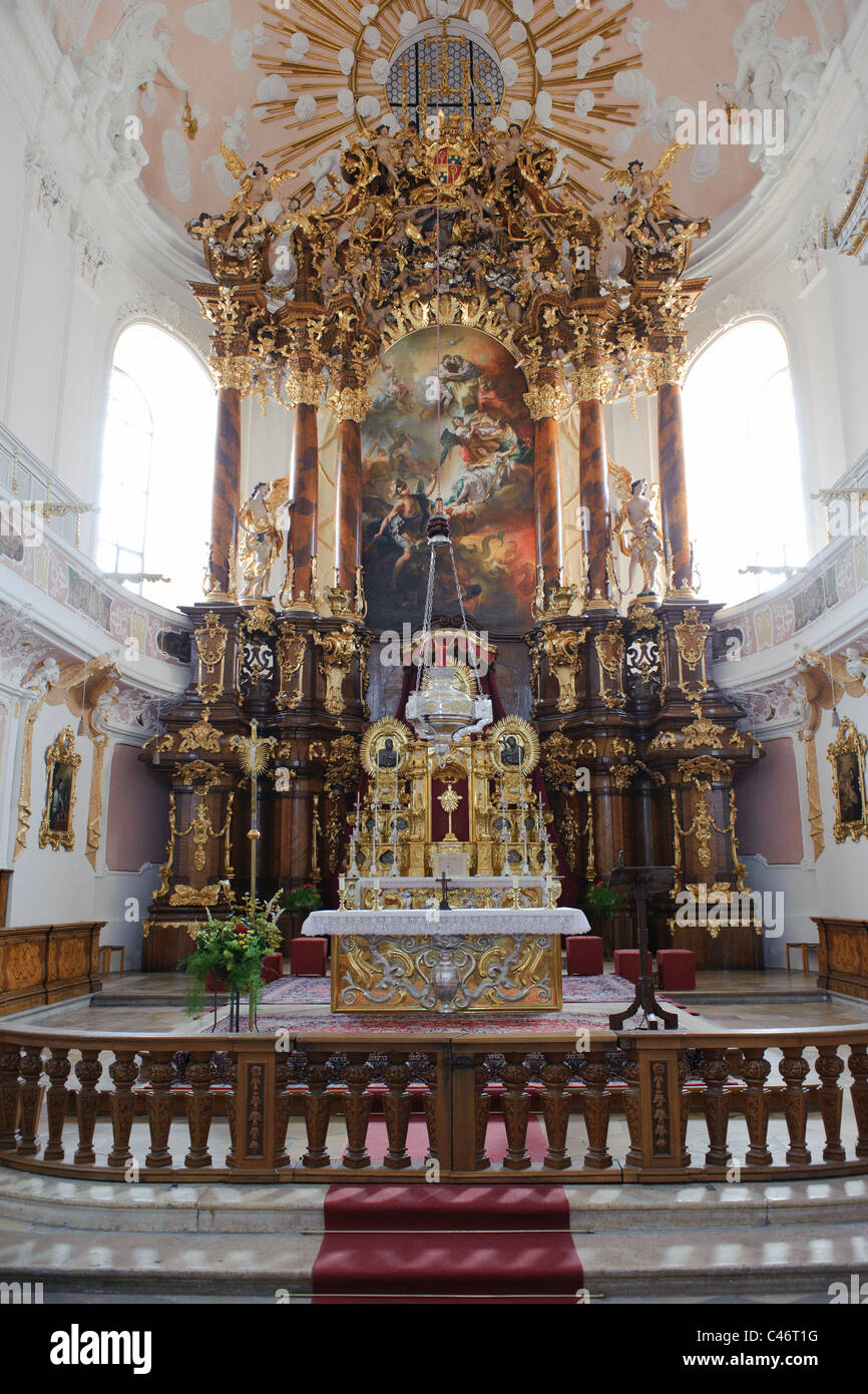 altar in cathedral church of city Eichstaett in Bavaria, Germany Stock ...