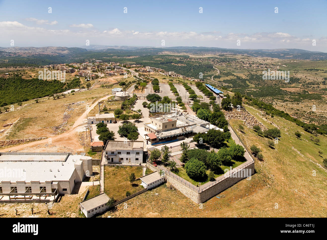 Aerial photograph of Nabi Sablan in the Upper Galilee Stock Photo - Alamy