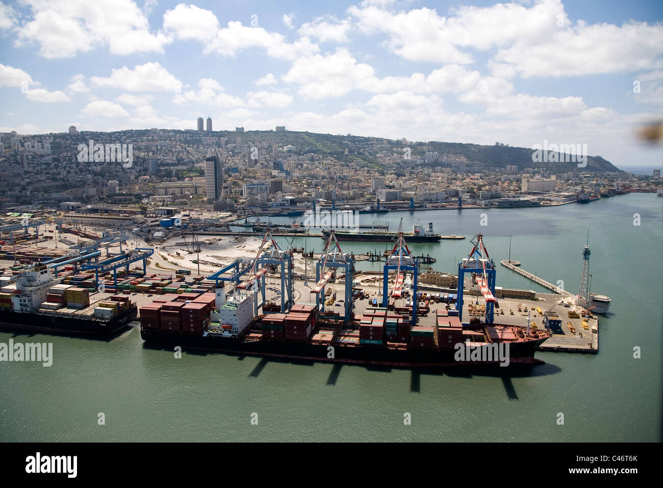 Aerial photograph of the port of Haifa Stock Photo - Alamy