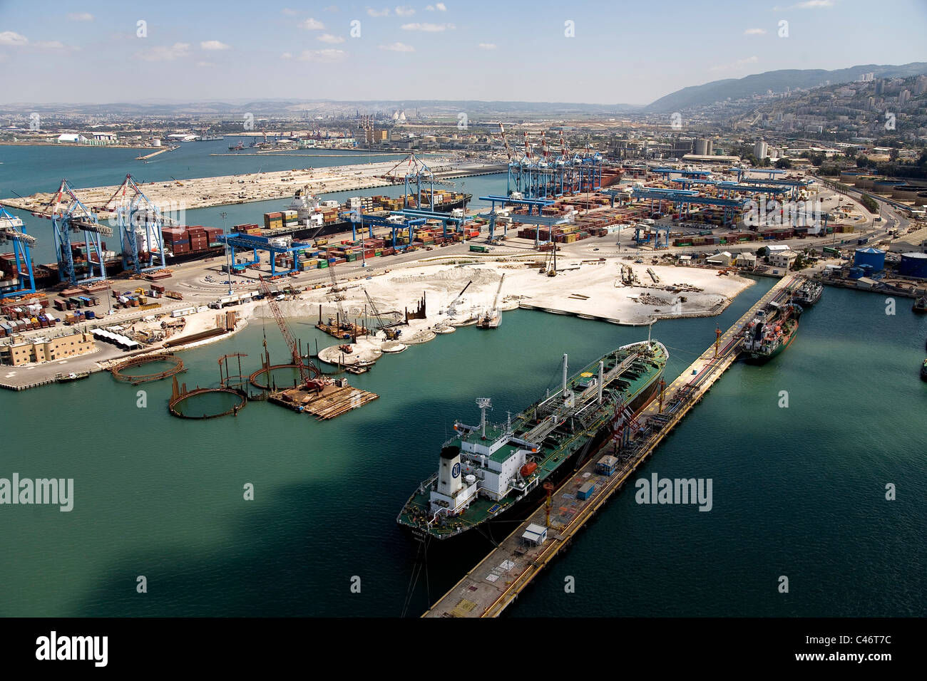 Aerial photograph of the port of Haifa Stock Photo - Alamy