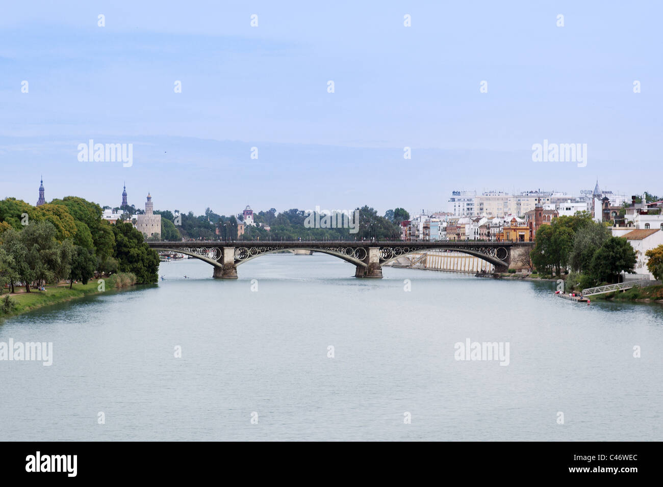 Seville bridge "Puente Isabel II Stock Photo - Alamy