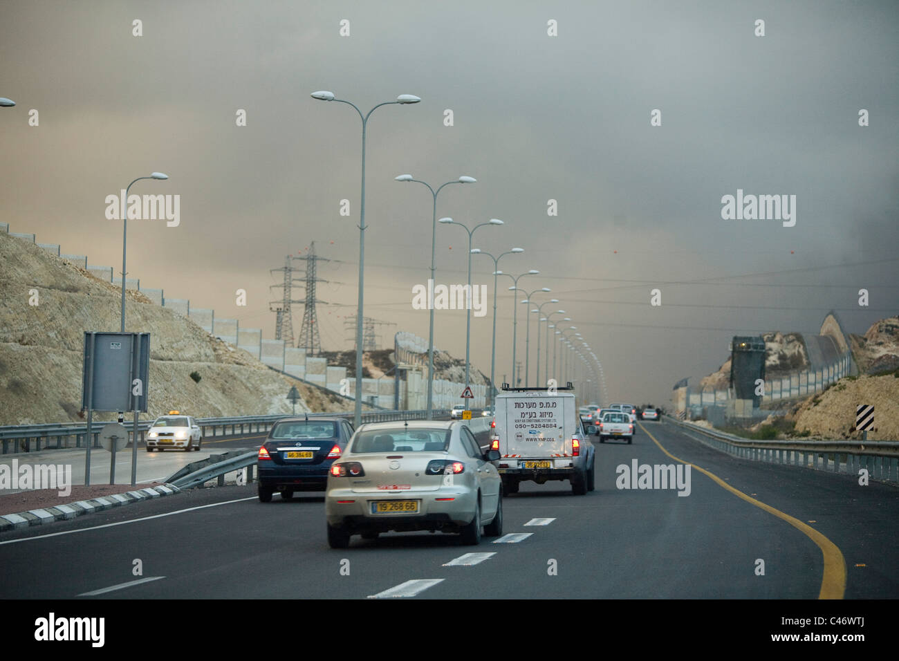 Photograph of the road from Jerusalem to Tel Aviv Stock Photo - Alamy