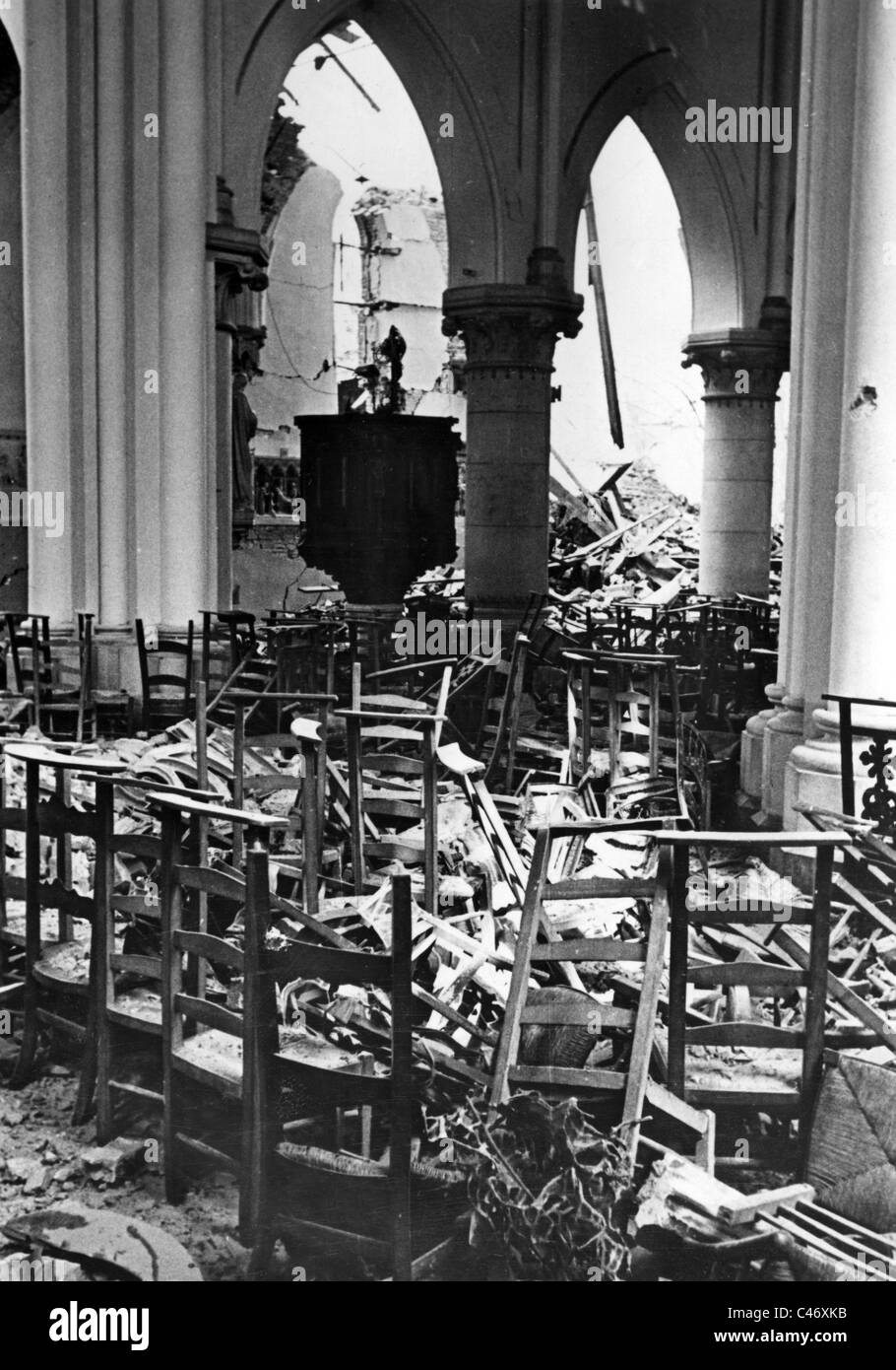 Second World War: Western Front. Belgium under German occupation, 1940 ...