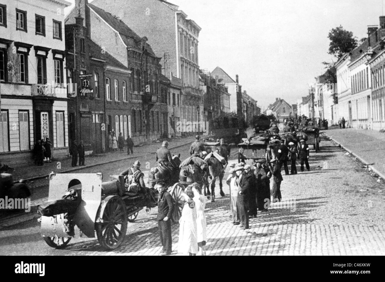 Second World War: Western Front. Belgium under German occupation, 1940 ...