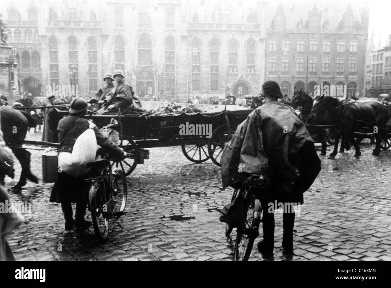 Second World War: Western Front. Belgium under German occupation, 1940 ...